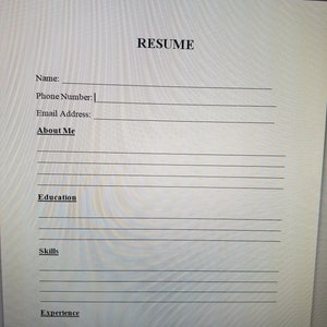 Resume, Digital, Simple, Job Resume, Printable, Editable - Etsy