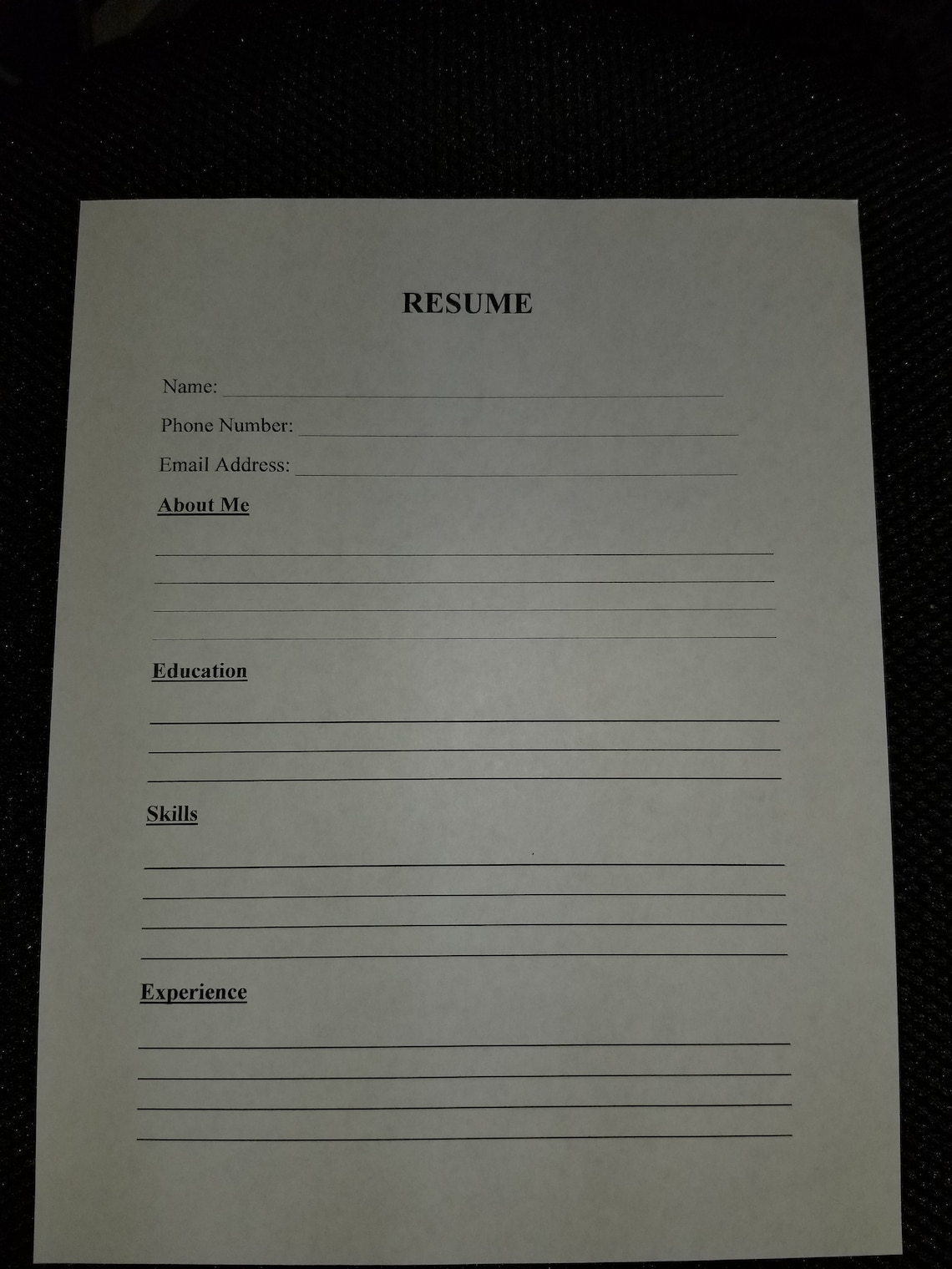 Resume, Digital, Simple, Job Resume, Printable, Editable - Etsy