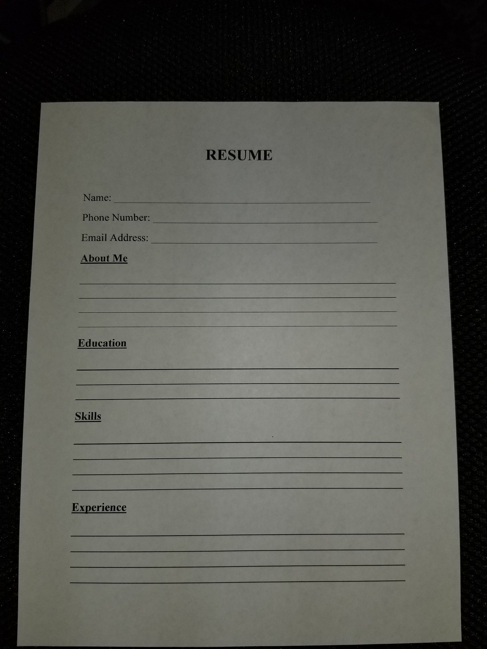 Resume, Digital, Simple, Job Resume, Printable, Editable - Etsy