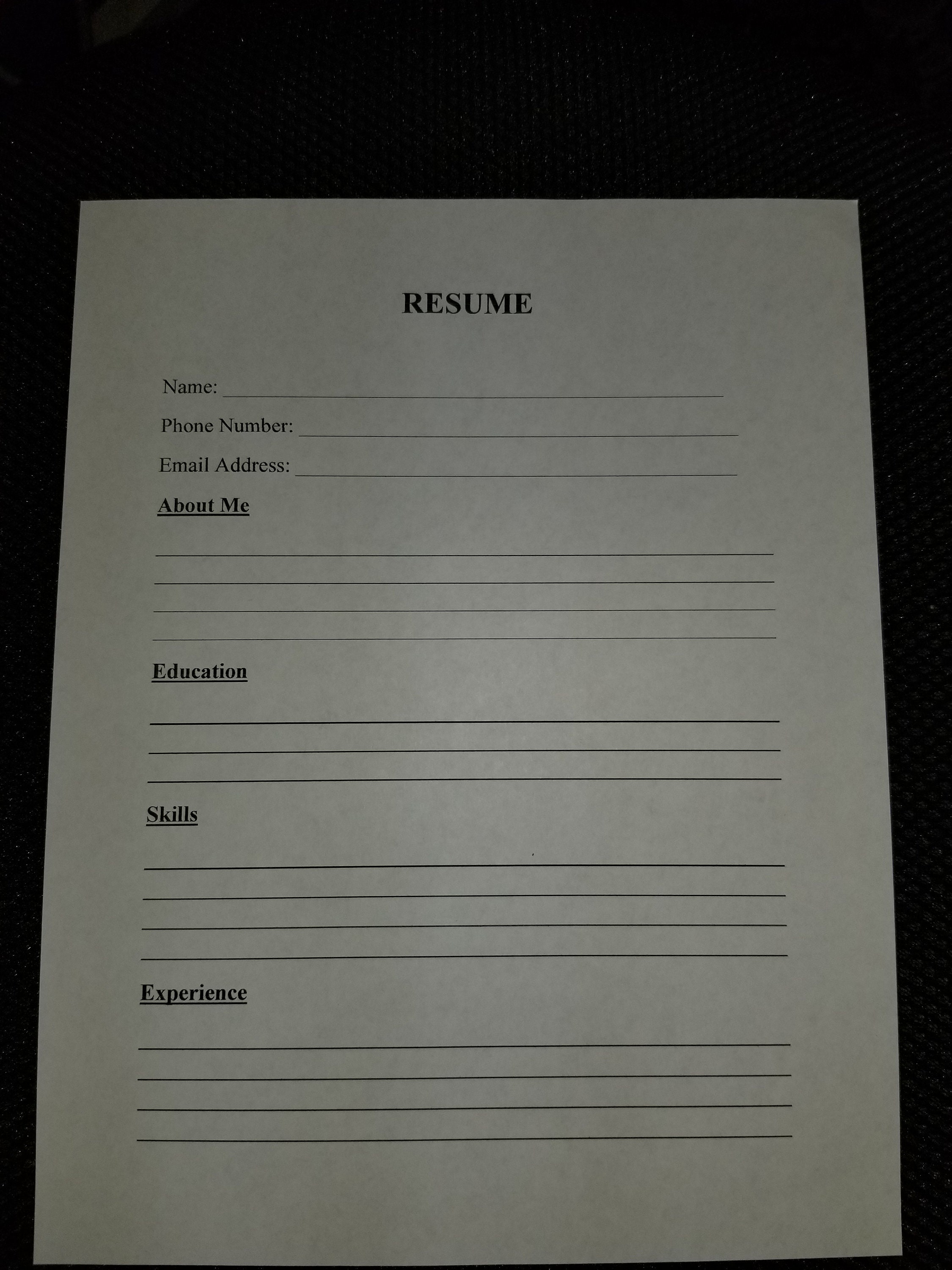 Resume, Digital, Simple, Job Resume, Printable, Editable - Etsy