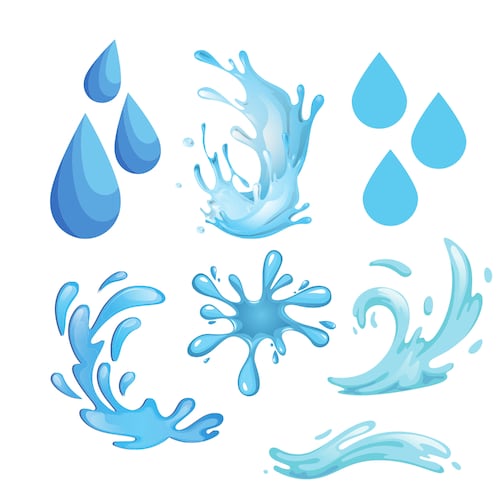 Water Splash Wet Drops Cuttable Design SVG PNG DXF & Eps - Etsy Canada