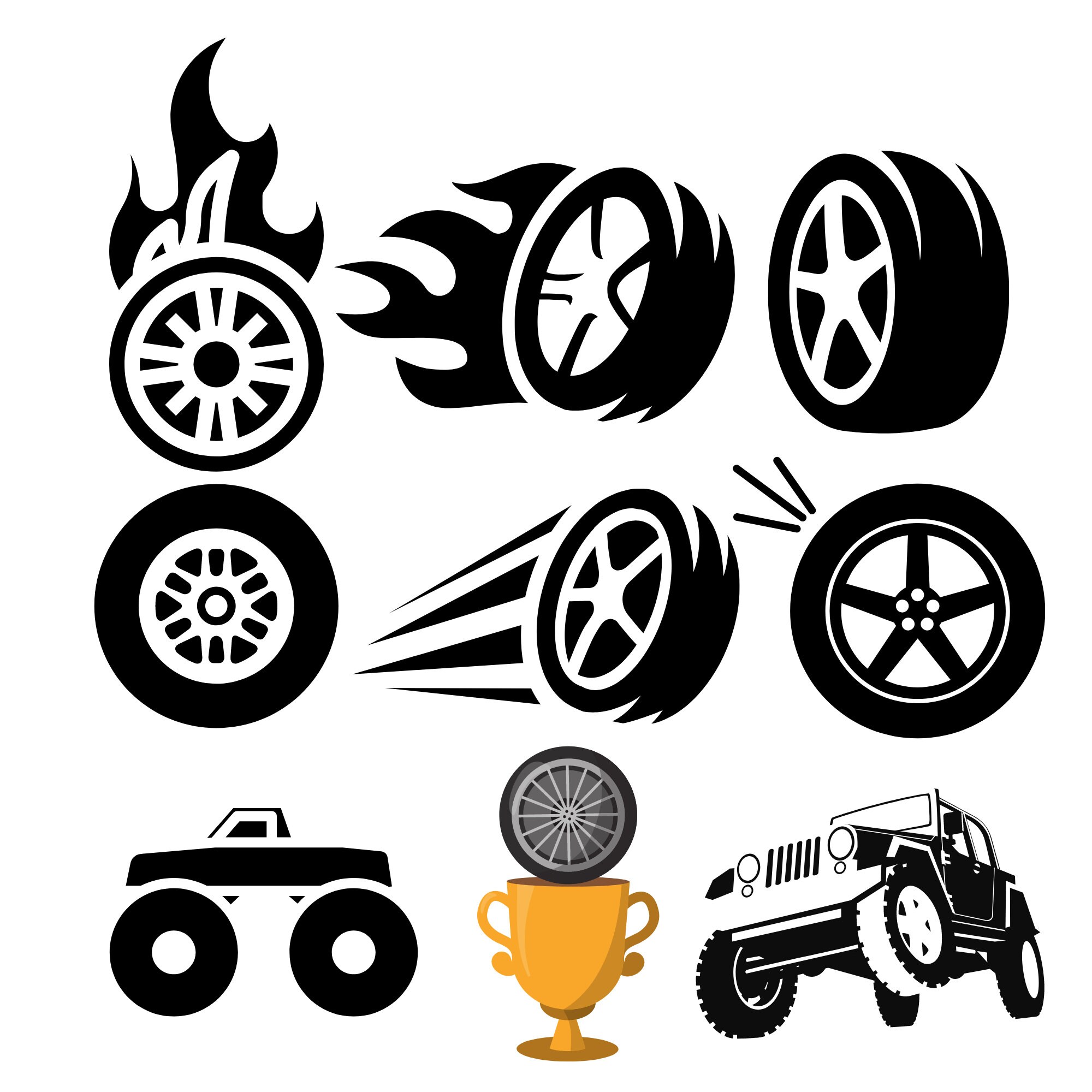 Fire Wheels Svg Fire Svg Car Svg Wheels for Cricut Big Wheel - Etsy ...