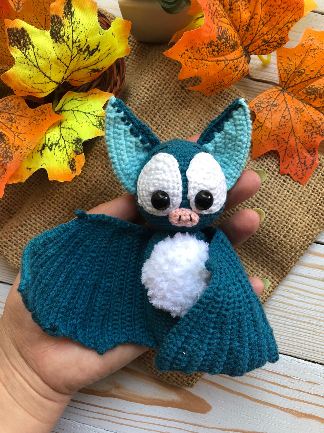 Stuffed Bat is Cute Halloween Decor, Bat Crochet Stuffed, Vampire Bat ...