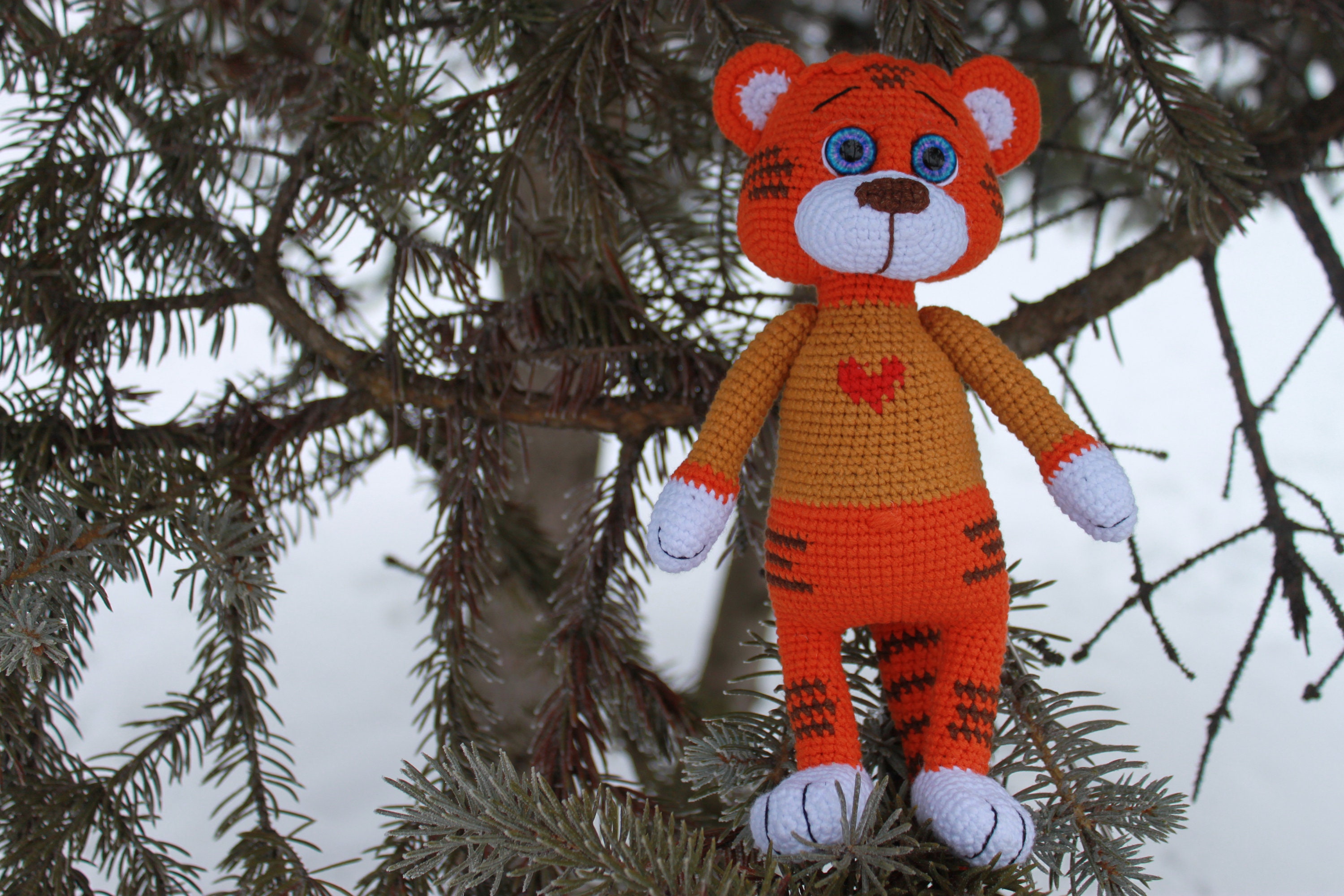 Knitted Tiger Tiger Symbol 2022 Crochet Tiger Stuffed Animal | Etsy