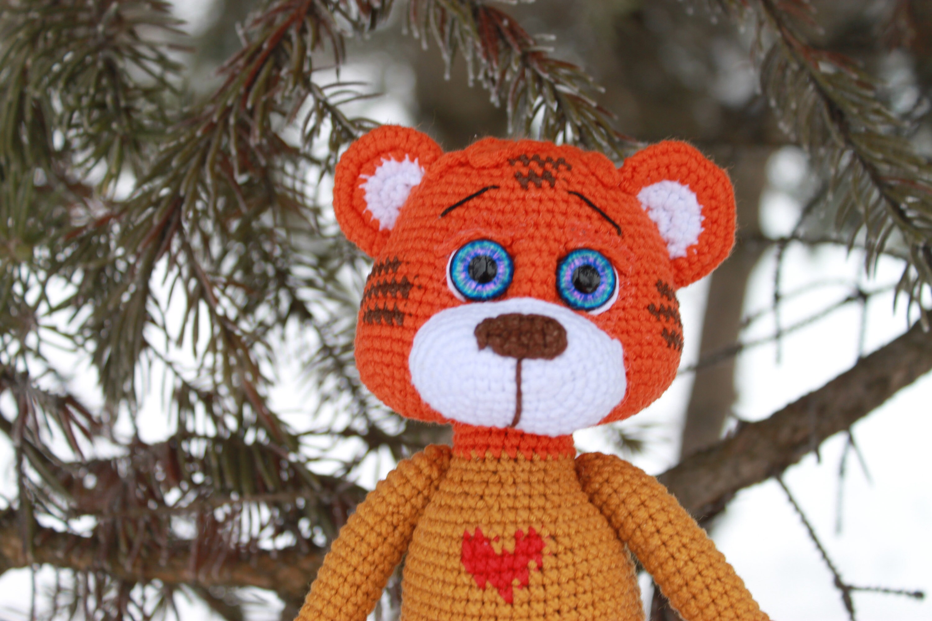 Knitted Tiger Tiger Symbol 2022 Crochet Tiger Stuffed Animal | Etsy