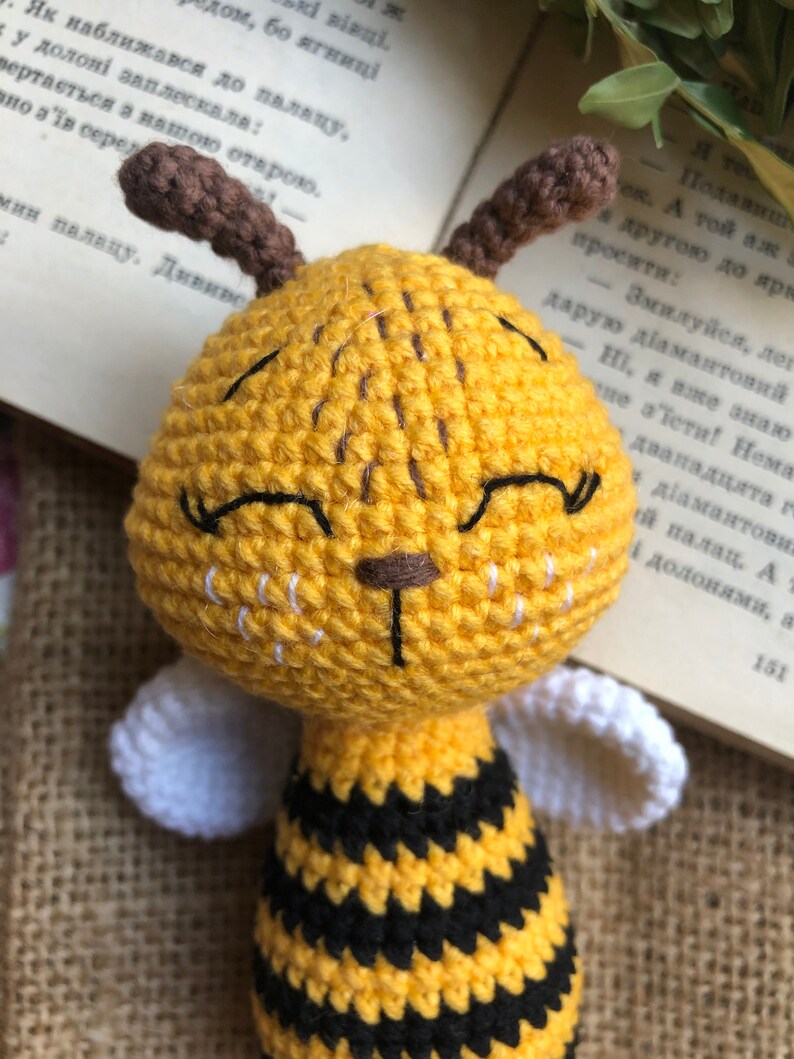 Cute bees shaker rattle first birthday gift newborn photo | Etsy