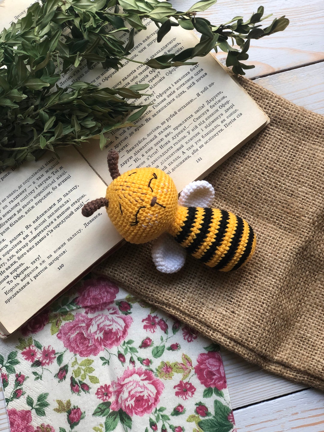 Cute Bees Shaker Rattle First Birthday Gift Newborn Photo - Etsy