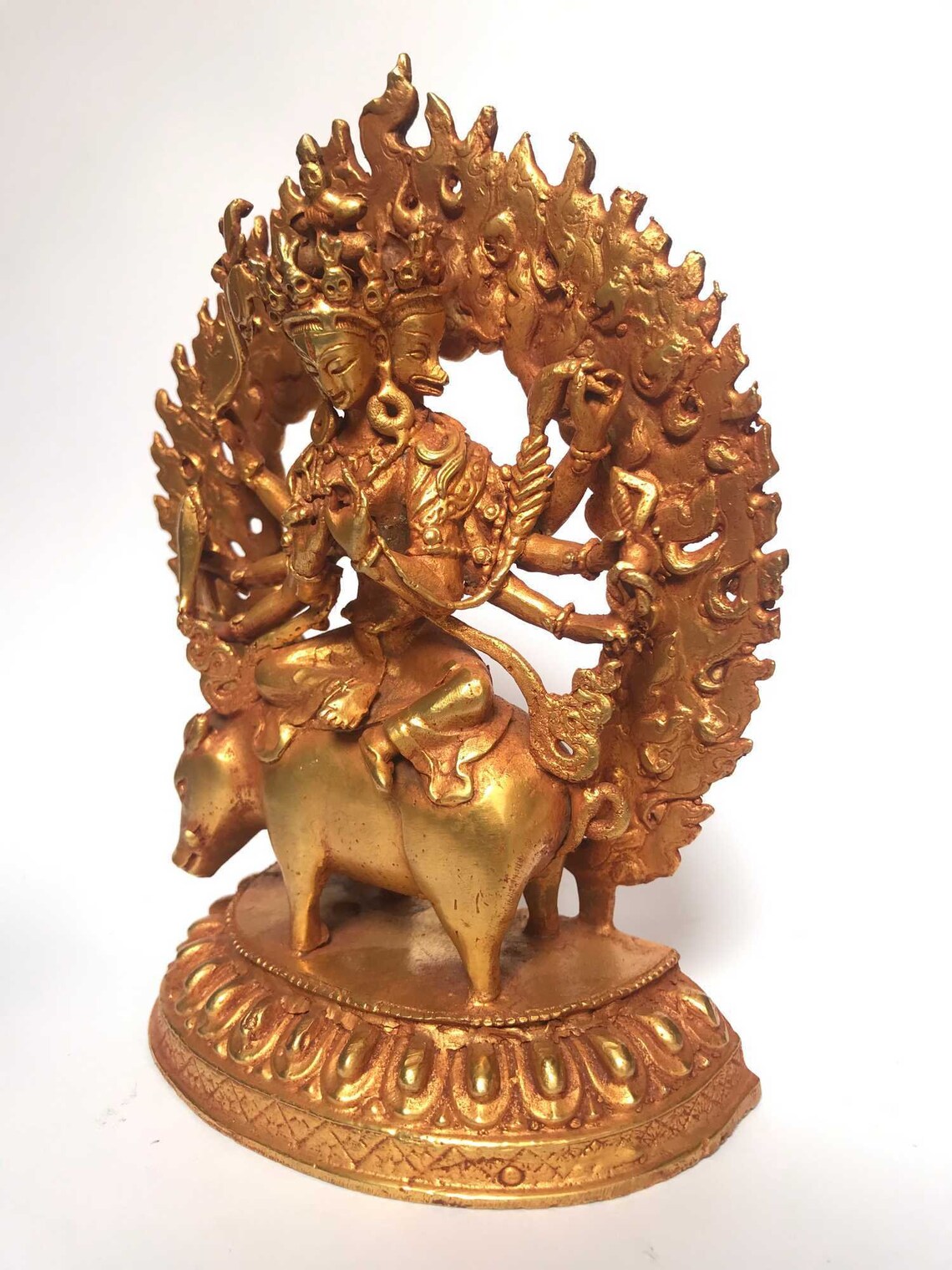 7 Inches Tibetan Statue of Marici Gold Plated - Etsy