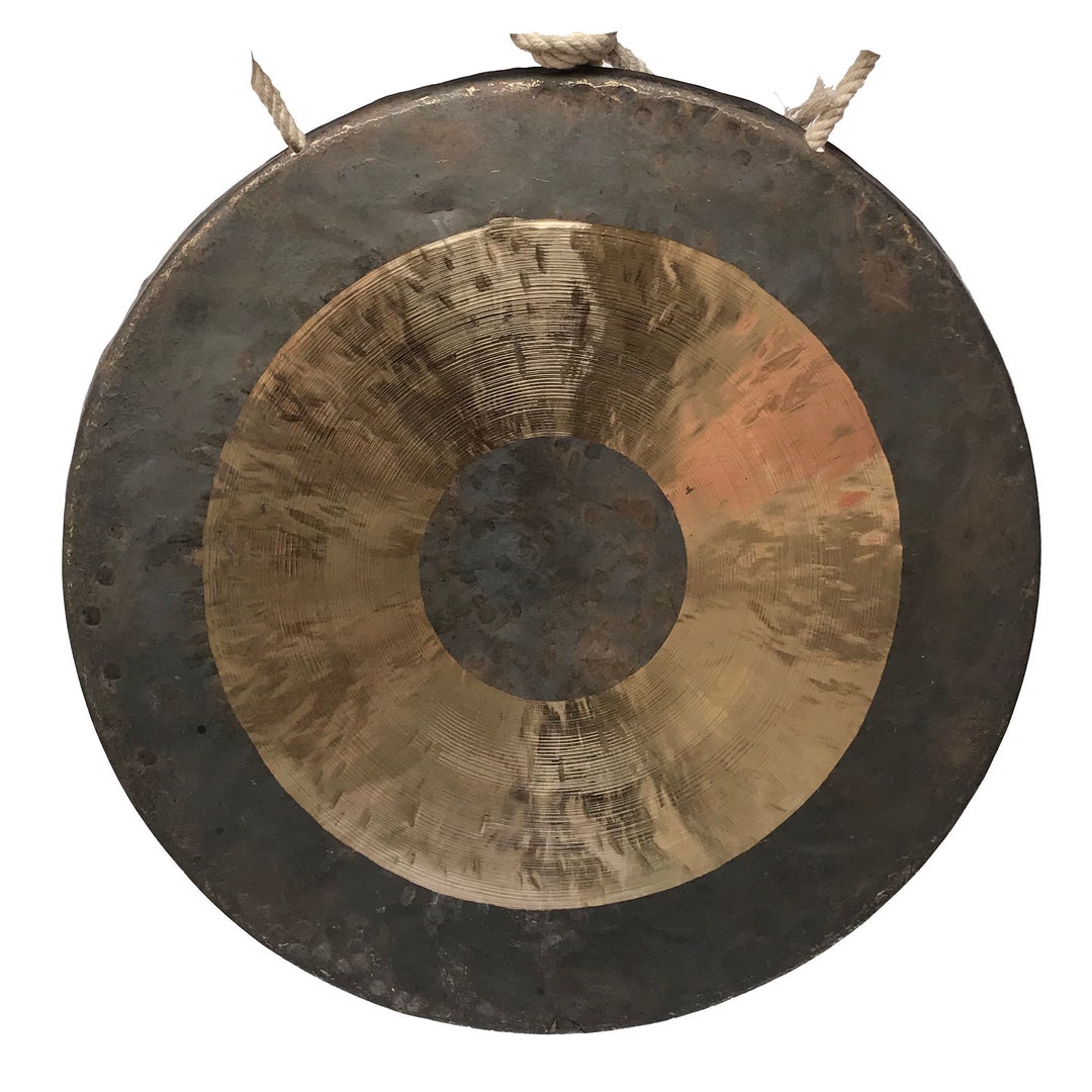 36 Cm Diameter Nepali Gong Tam Tam, Hand Beaten With Mandala Design ...