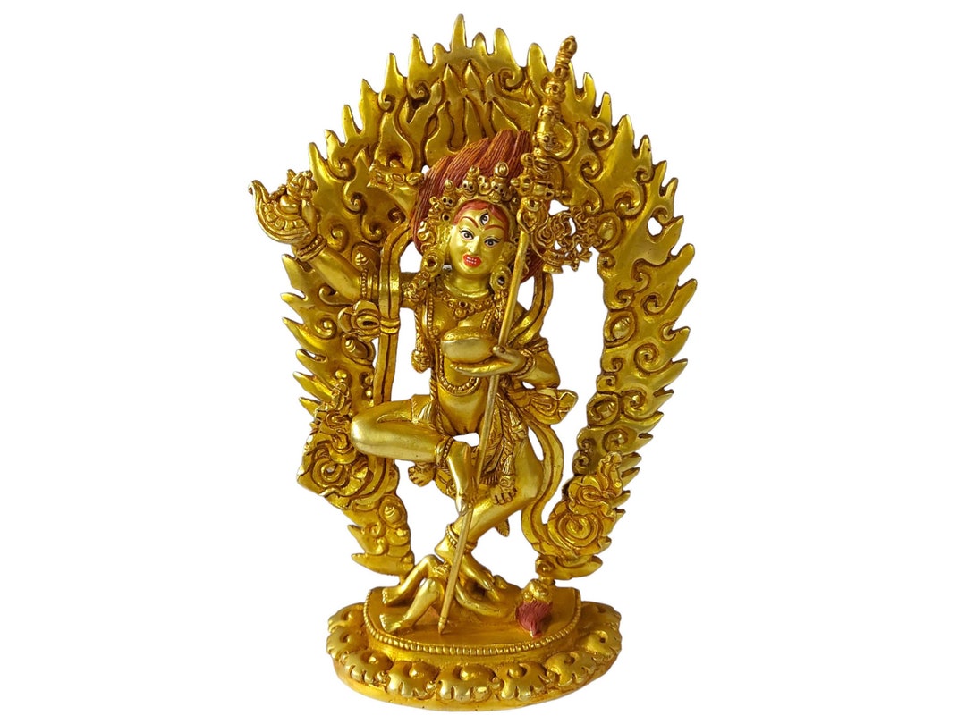 7.8" Inches Height, Vajravarahi Statue, Buddhist Full Gold Plated ...