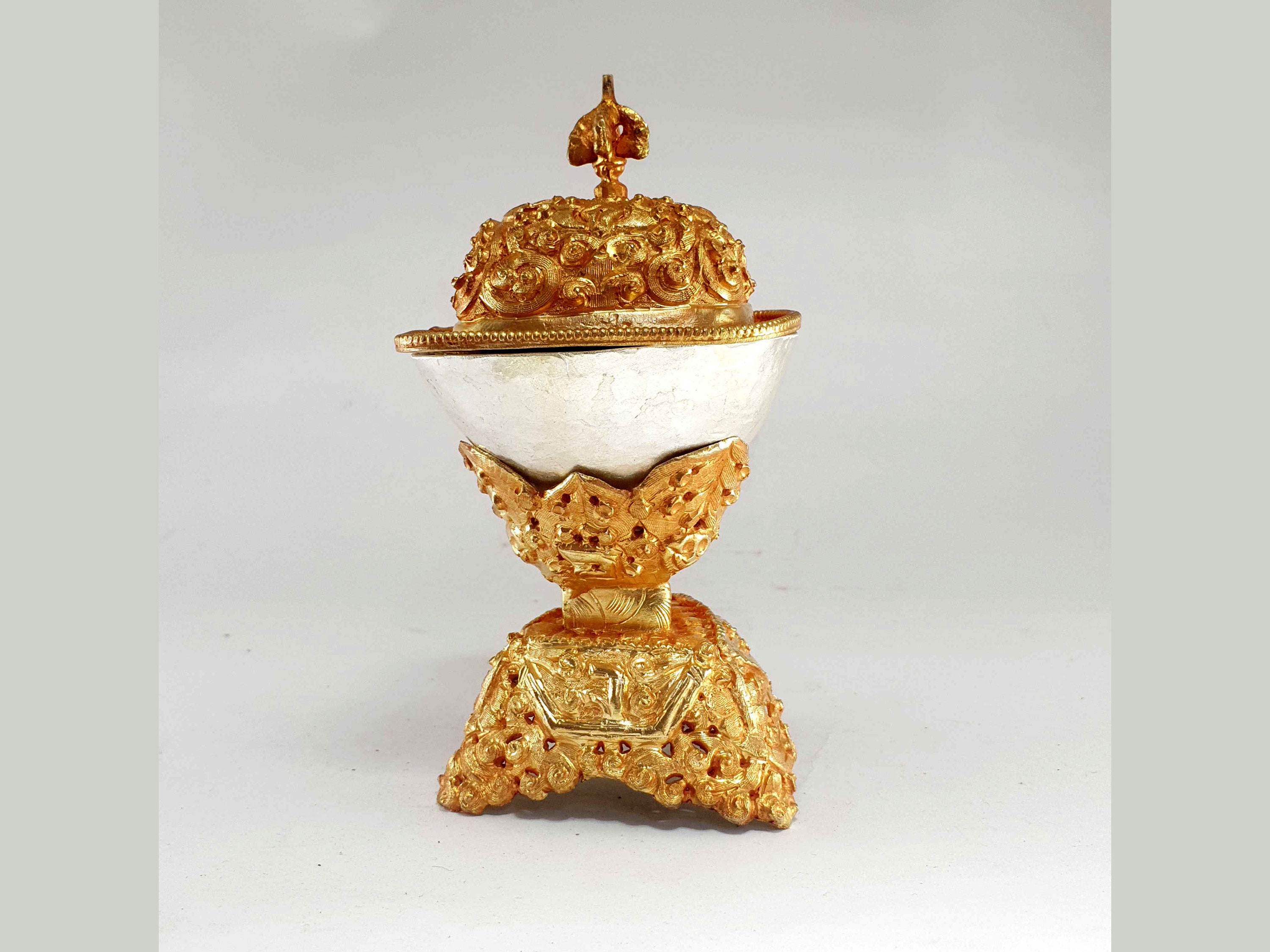 13 cm Copper Kapala Full Gold and Silver Plated | Etsy