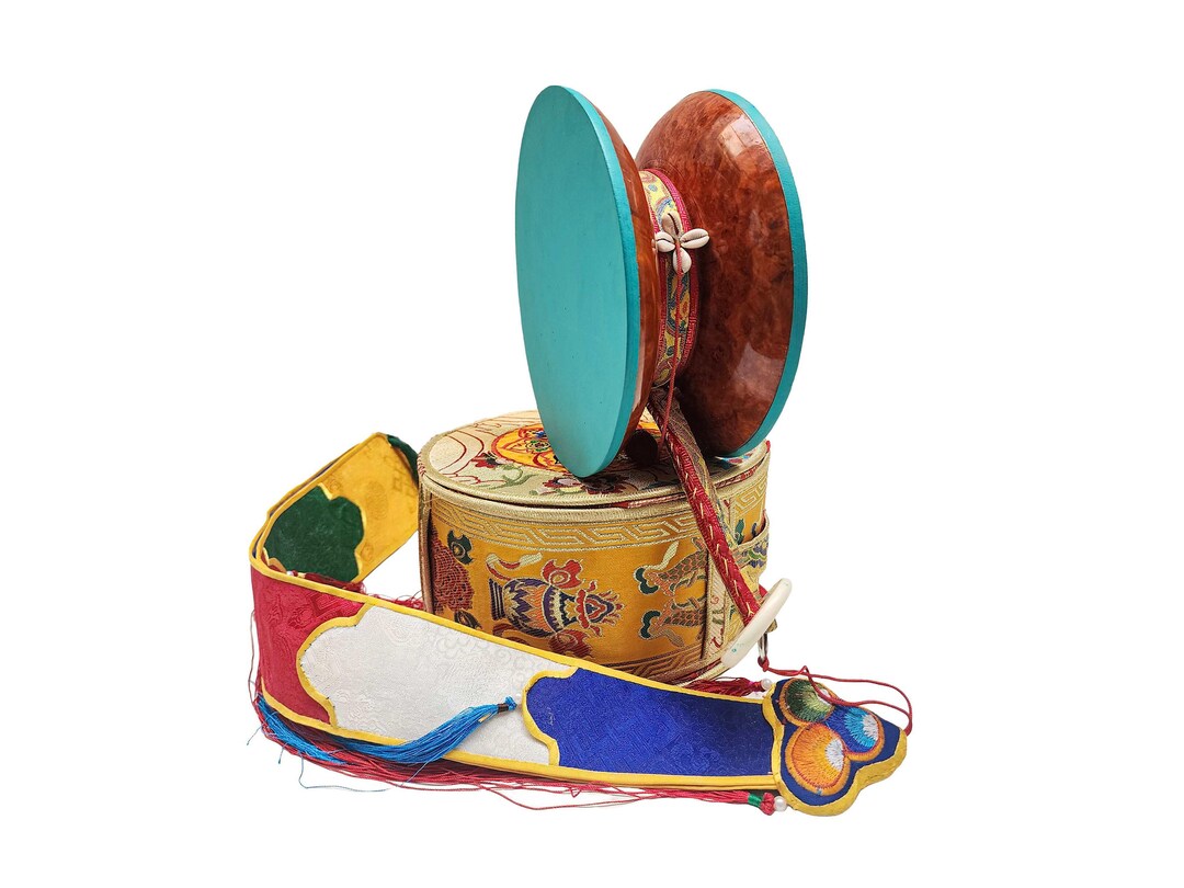 11 X 23 X 23 CM, the Bawa Wood Bhutanese Chod Damaru: A Traditional ...