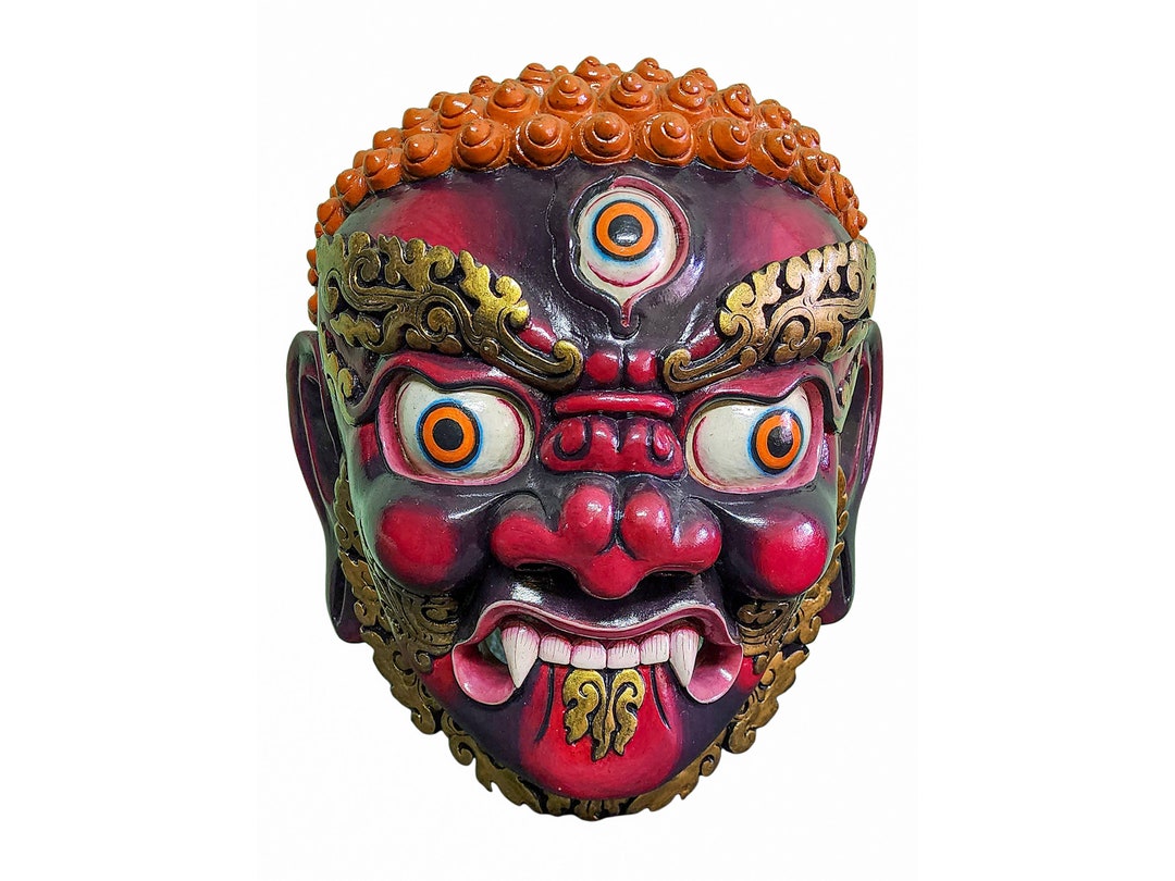 14 Inch, Dorje Drolo, Handmade Wooden Mask, Painted, High Quality - Etsy
