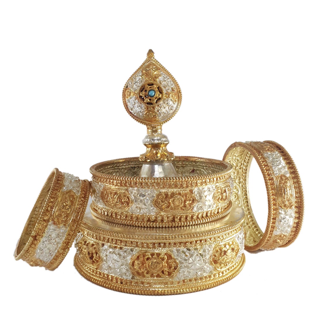 14 Cm , HQ, Copper Ratna Mandala Offering Gold and Silver Plated - Etsy