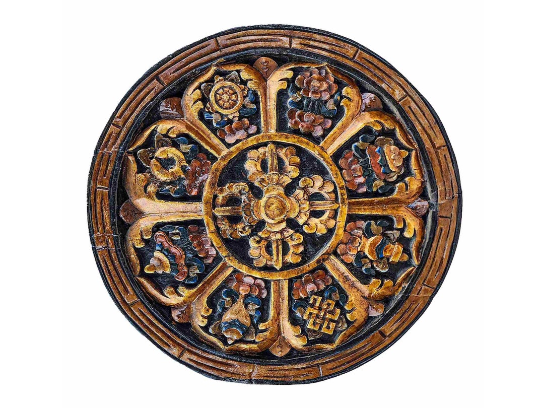 30 CM Diameter, Traditional Tibetan, Ritual Wall Hanging of ...