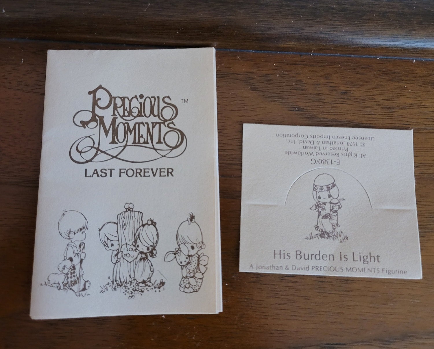 Vintage Precious Moments His Burden is Light - Etsy