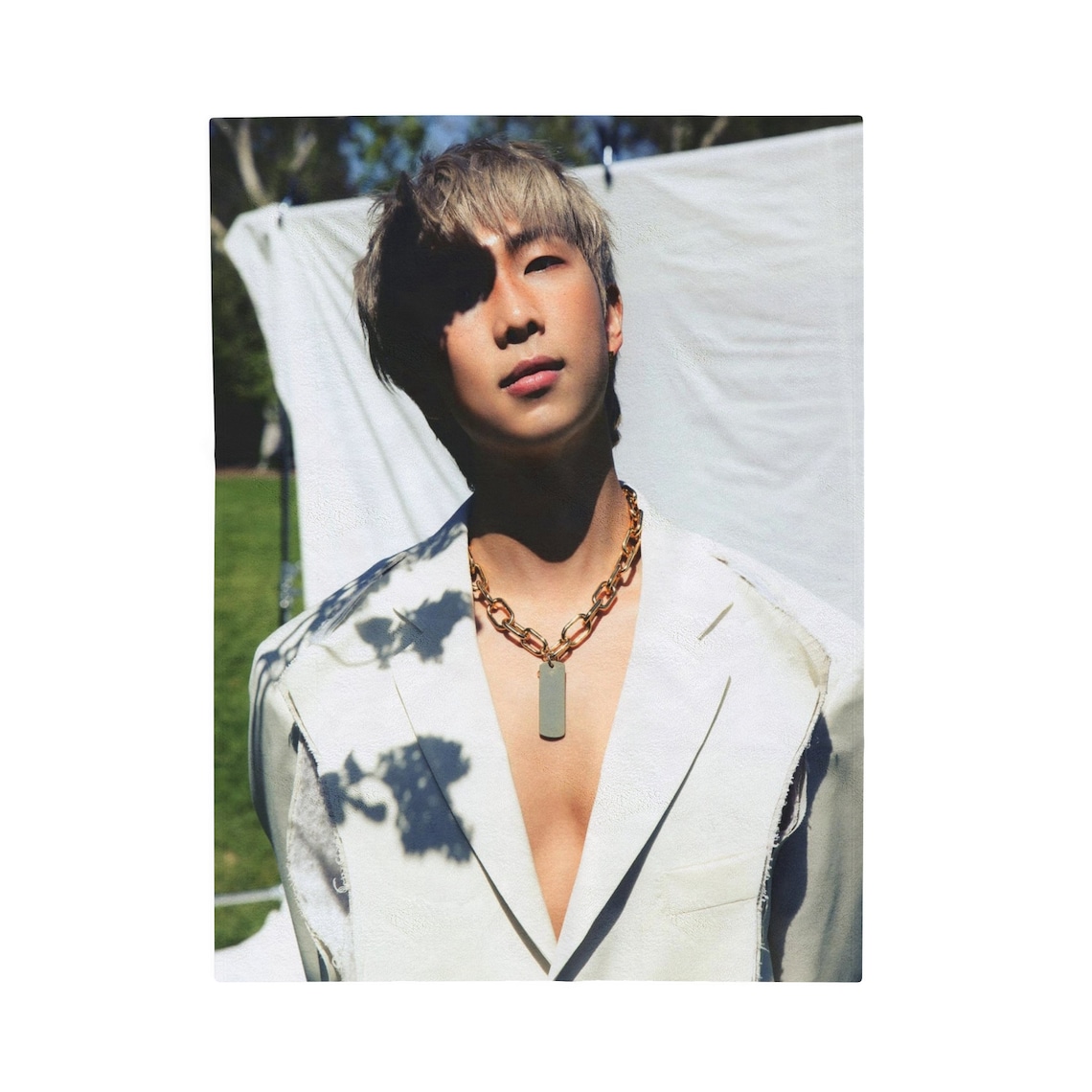Namjoon Bare Chest, Soft Plush Blanket, RM Stan Gift, BTS Army - Etsy