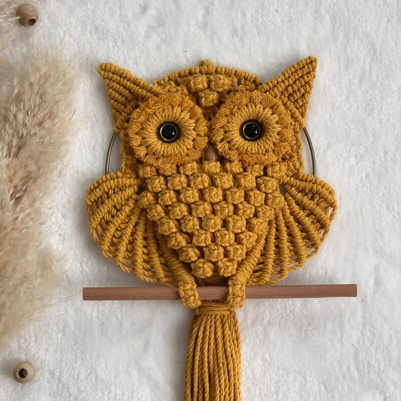Owl Macrame Wall Hanging - Etsy