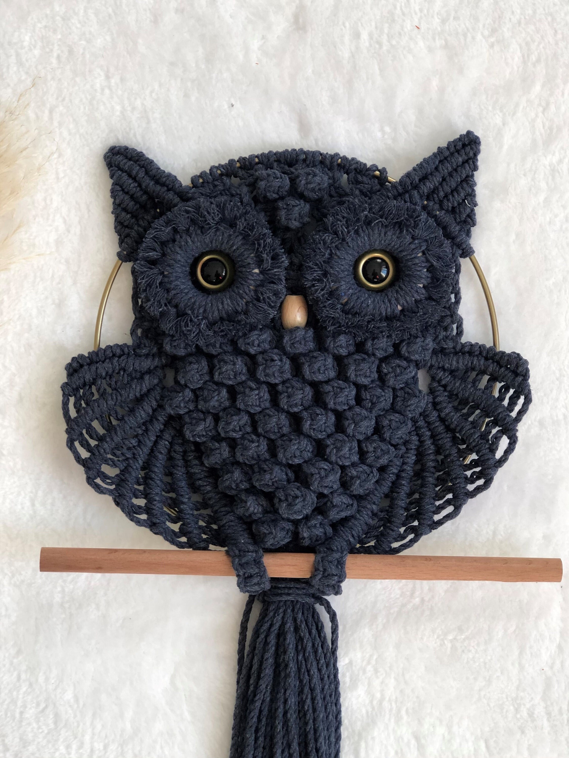 Owl Macrame Wall Hanging Macrame Owl Home Decor - Etsy