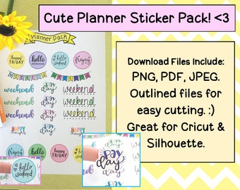 Planner Stickers printable Bundle Pack 3/4 Circle - Etsy