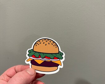 Hamburger Sticker | Etsy