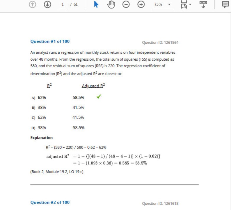 2020 FRM Level 1 Mock Exams With Answers | Etsy Canada