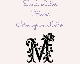 Single Letter Decal | Letter With Heart | Monogram Decal | Single ...