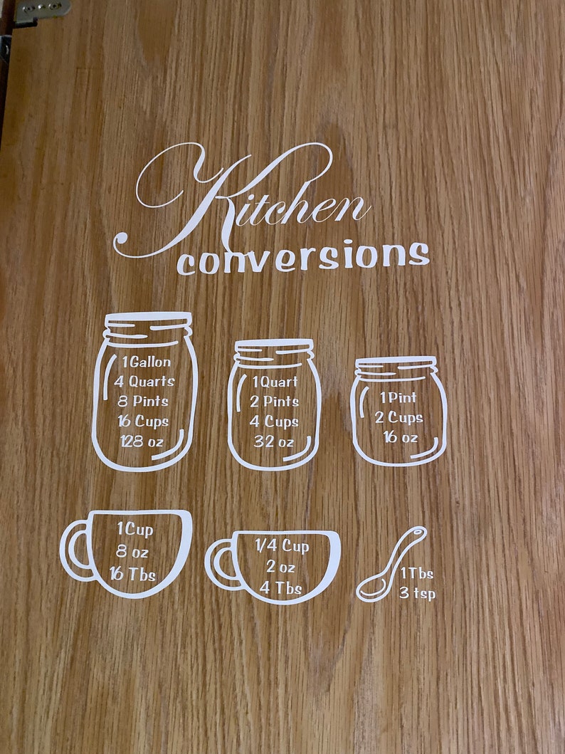 Kitchen Conversions Decal - Etsy