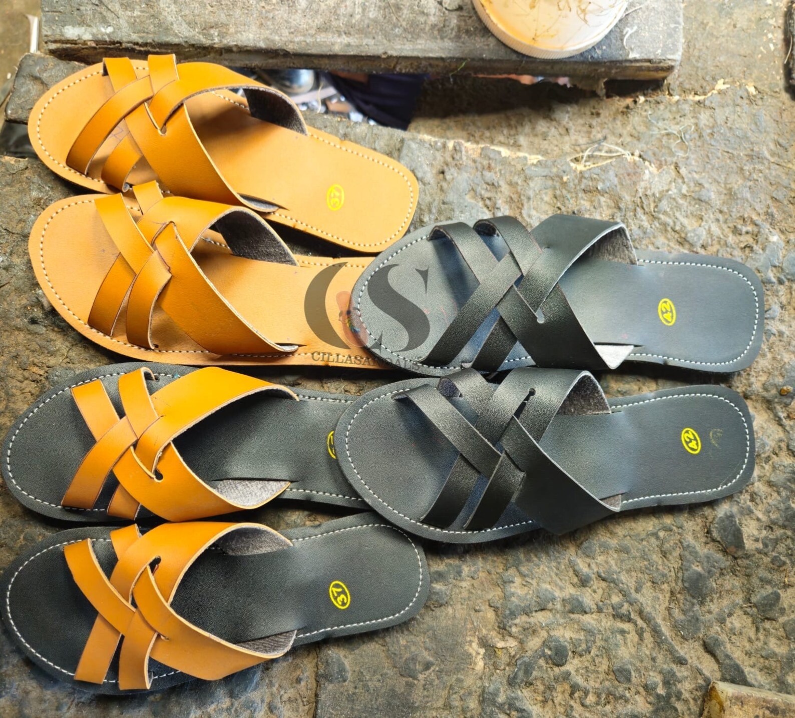 Handmade Leather Unisex Sandals,african Flat Men Shoes,female Sandal ...