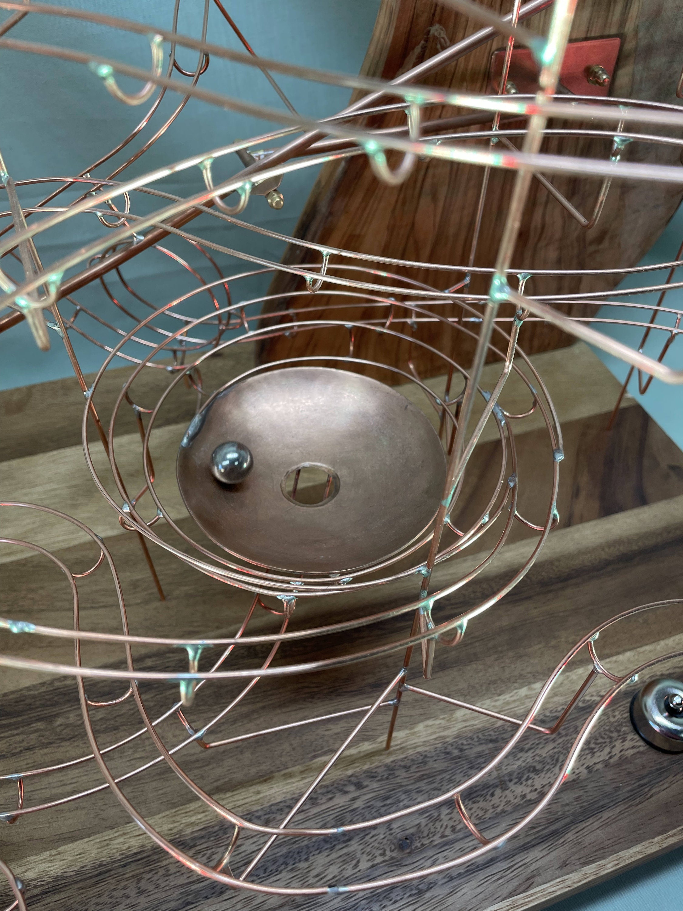 Rolling Ball Sculpture / Marble Machine / Kinetic Art / Wire RBS - Etsy