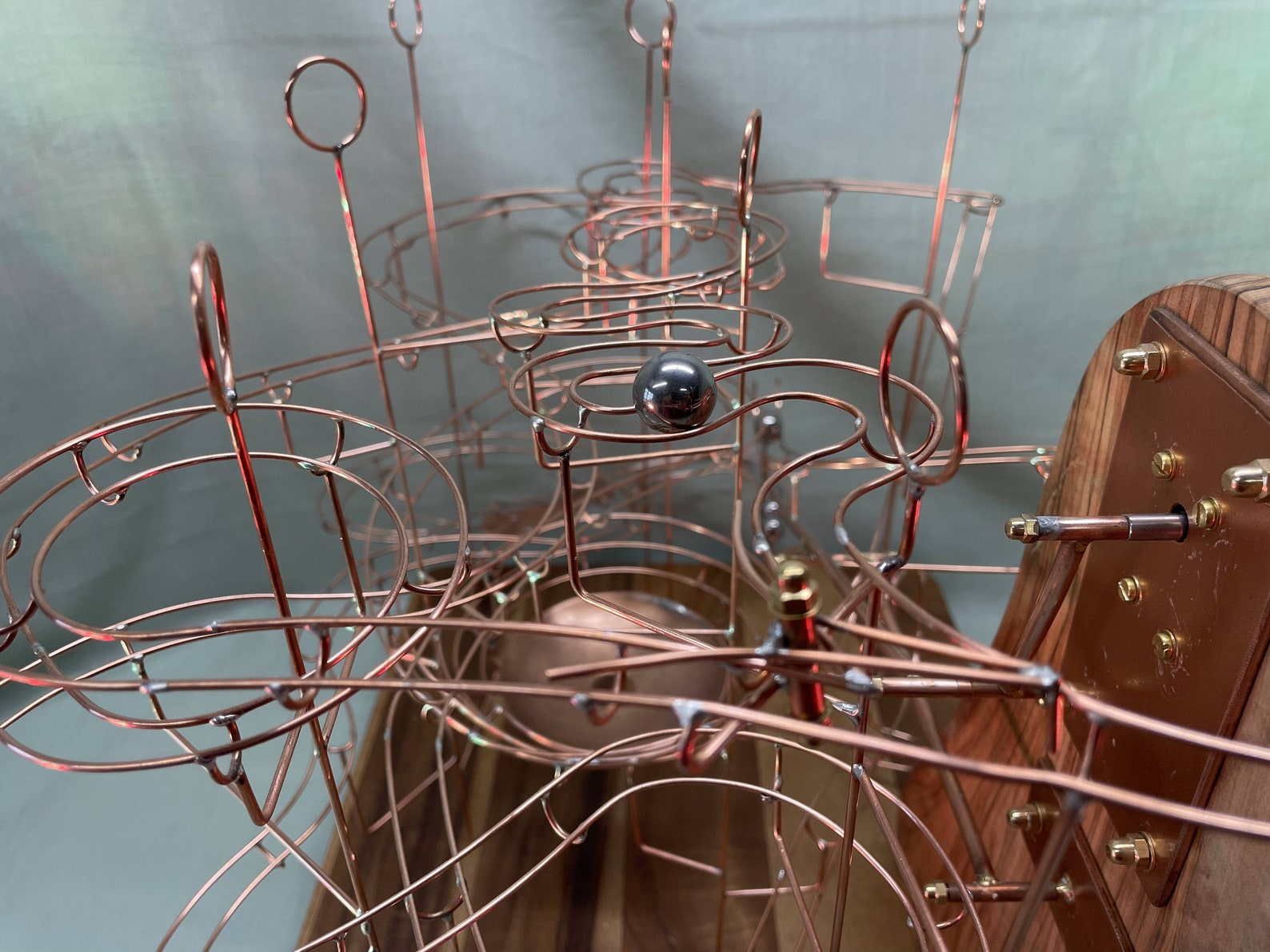 Rolling Ball Sculpture / Marble Machine / Kinetic Art / Wire RBS - Etsy