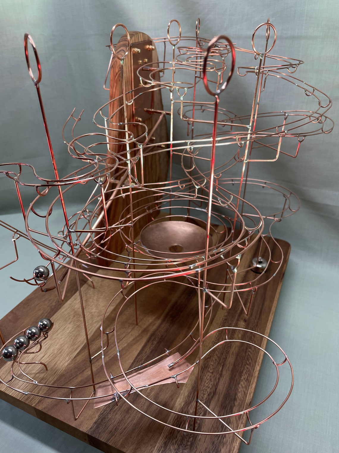 Rolling Ball Sculpture / Marble Machine / Kinetic Art / Wire RBS - Etsy