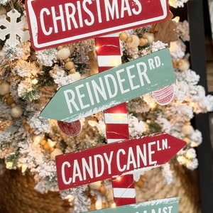 Christmas Lane Signs W/ Stand - Etsy