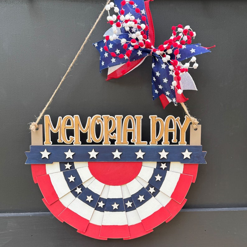 Interchangeable Patriotic Bunting Hanger - Etsy