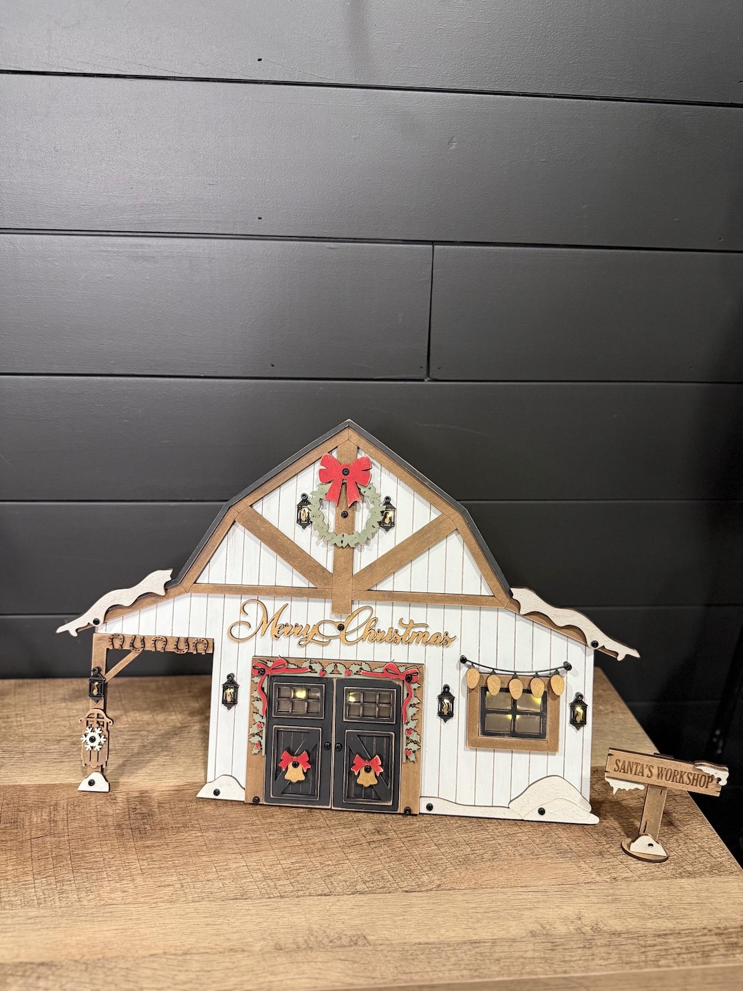 Merry Christmas Barn Add-on - Etsy