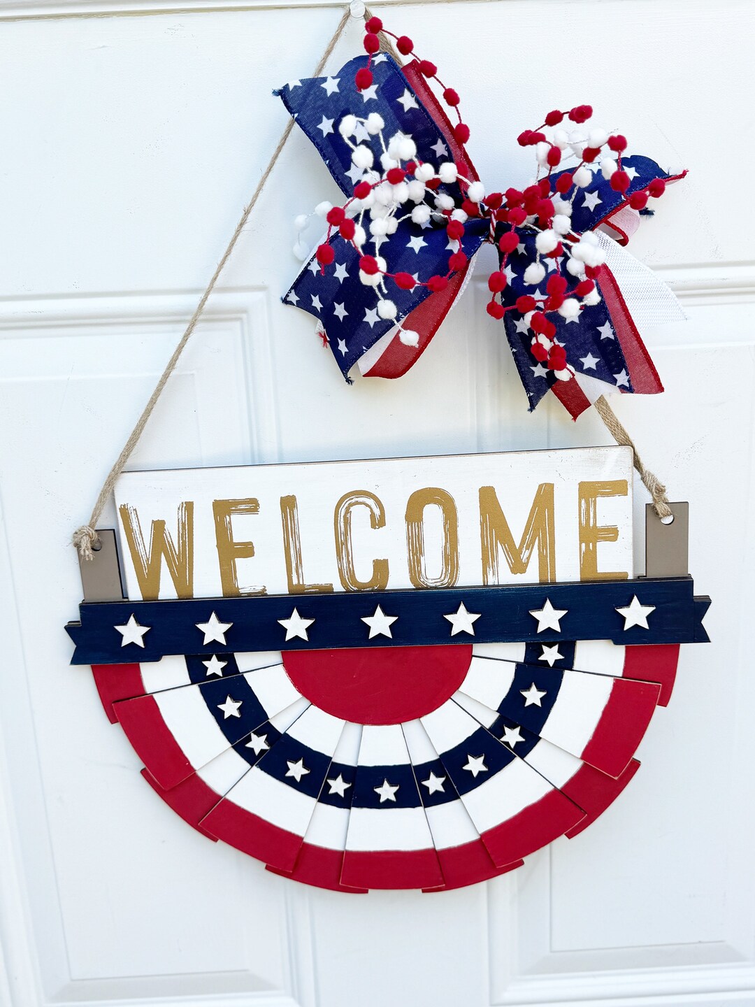 Interchangeable Patriotic Bunting Hanger - Etsy