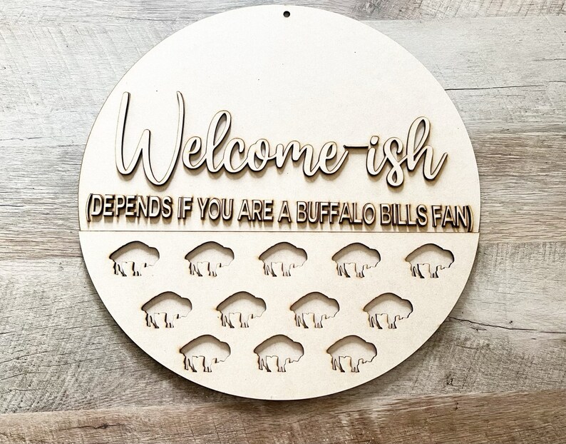 Welcome-ish Football Round - Etsy