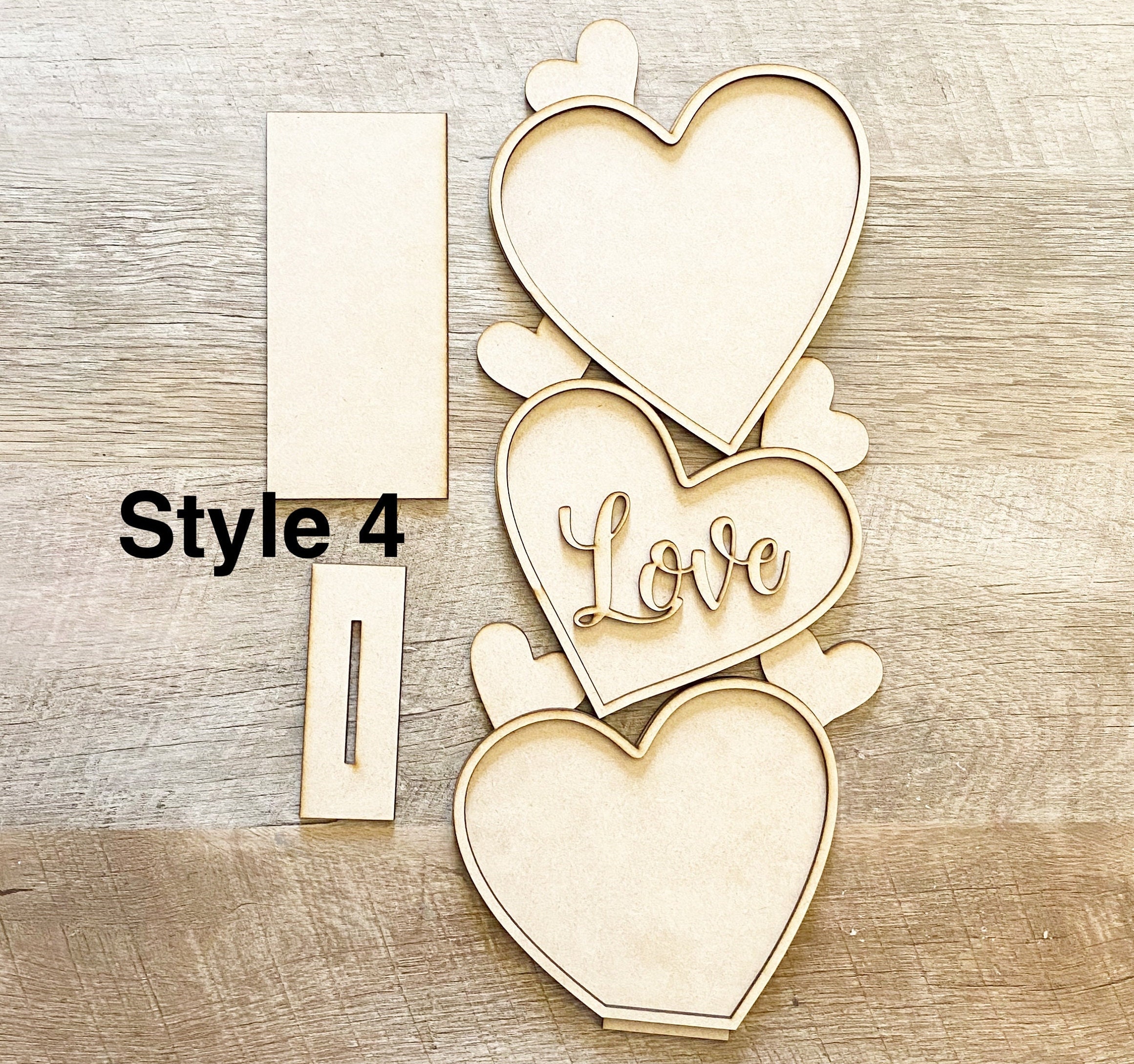 Stacking Hearts 4 Styles Available - Etsy