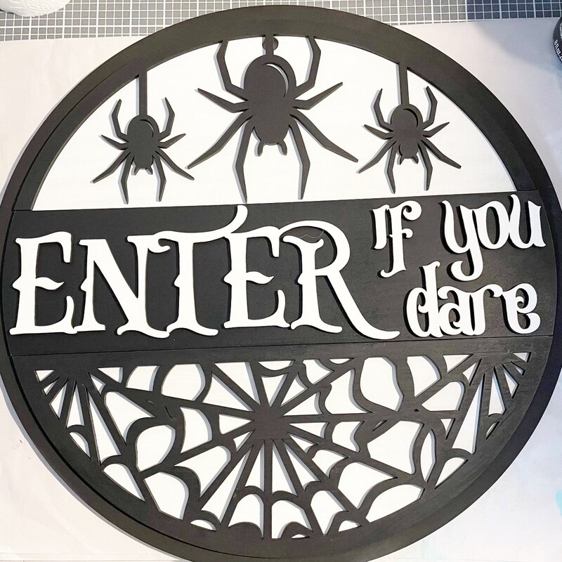 Enter If You Dare Sign - Etsy