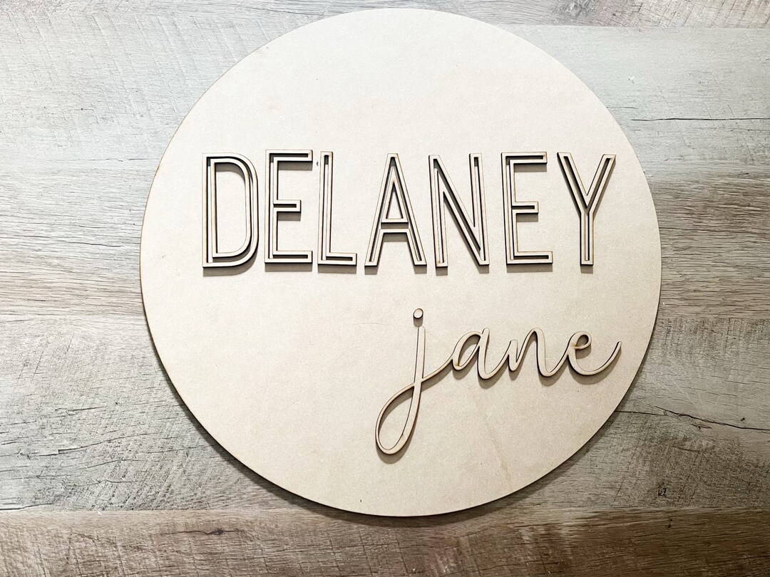 Personalized Name 15" Round - Etsy