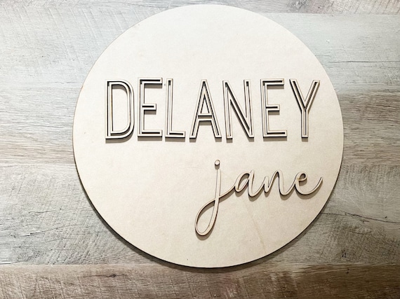 Personalized Name 15 Round - Etsy