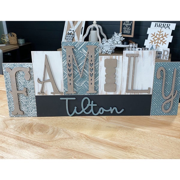 Family Blocks - Etsy