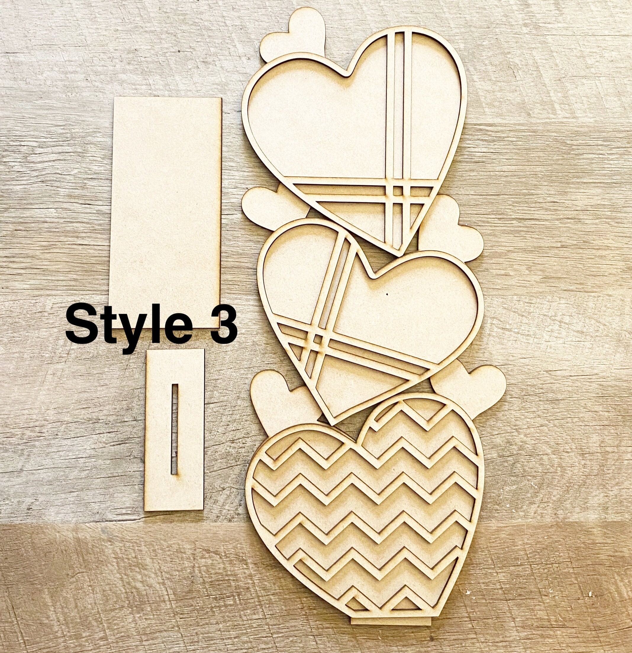 Stacking Hearts 4 Styles Available - Etsy