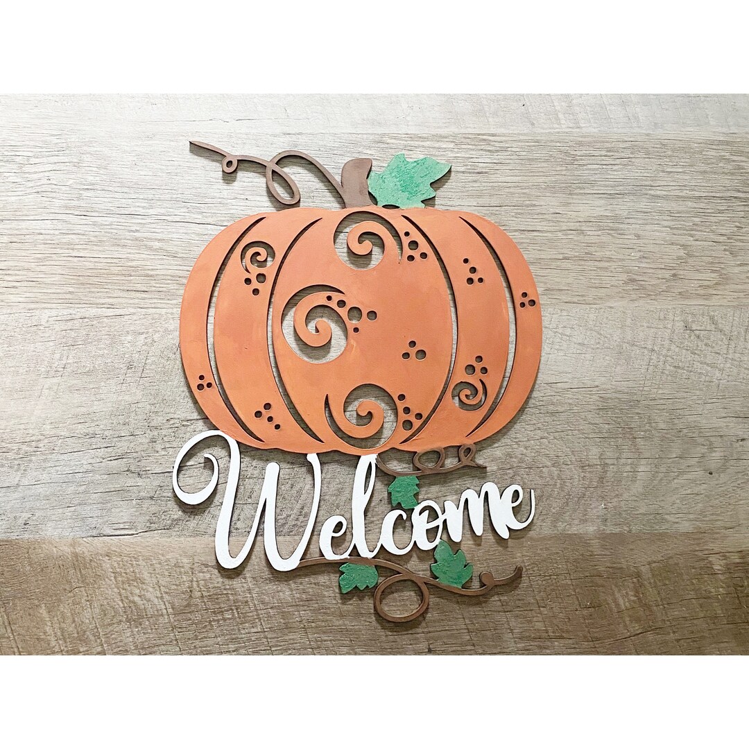 Welcome Pumpkin Sign - Etsy