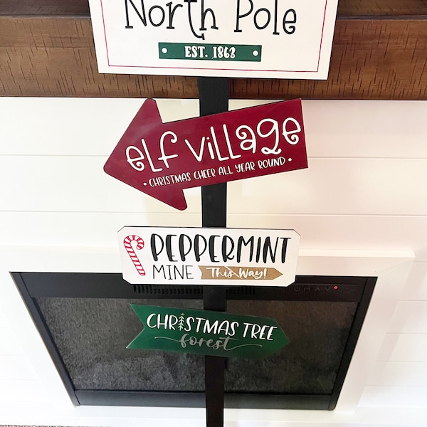 Christmas Directional Sign - Etsy