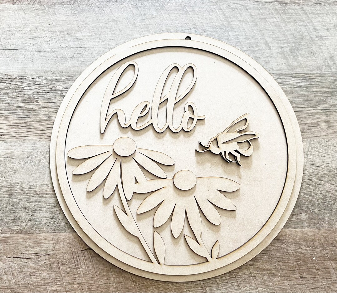 Hello Daisy Spring Round - Etsy