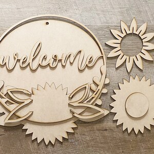 Welcome Sunflower 15" - Etsy