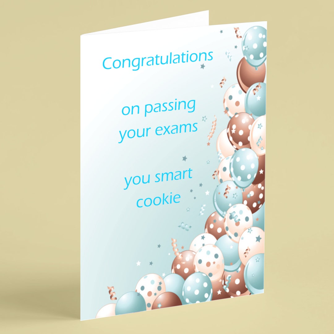 Congratulations on Passing Exams Male Card Beebooh Cards - Etsy