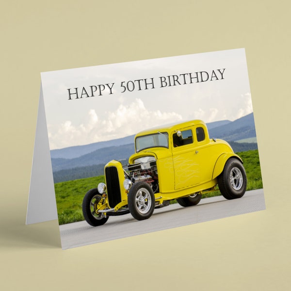 Hot Rod Birthday Cards - Etsy