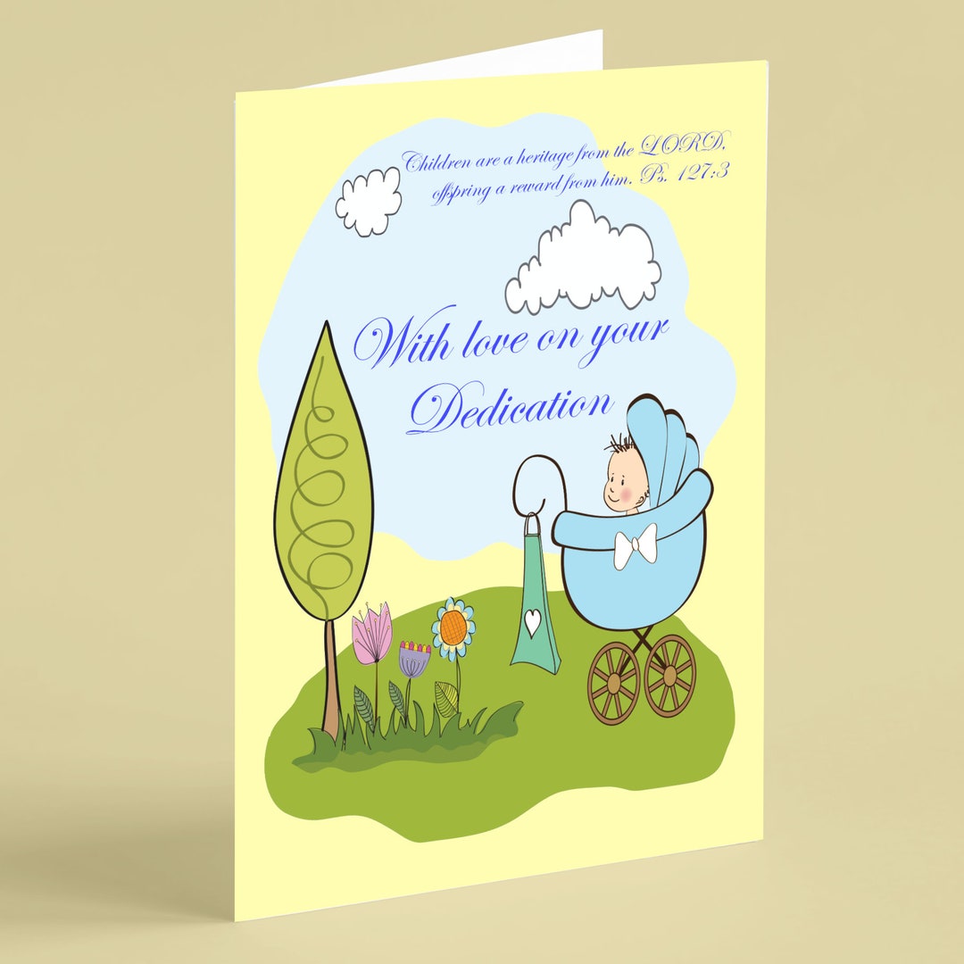Baby Boy Scripture Dedication Card ps. 127:3 Beebooh Cards - Etsy